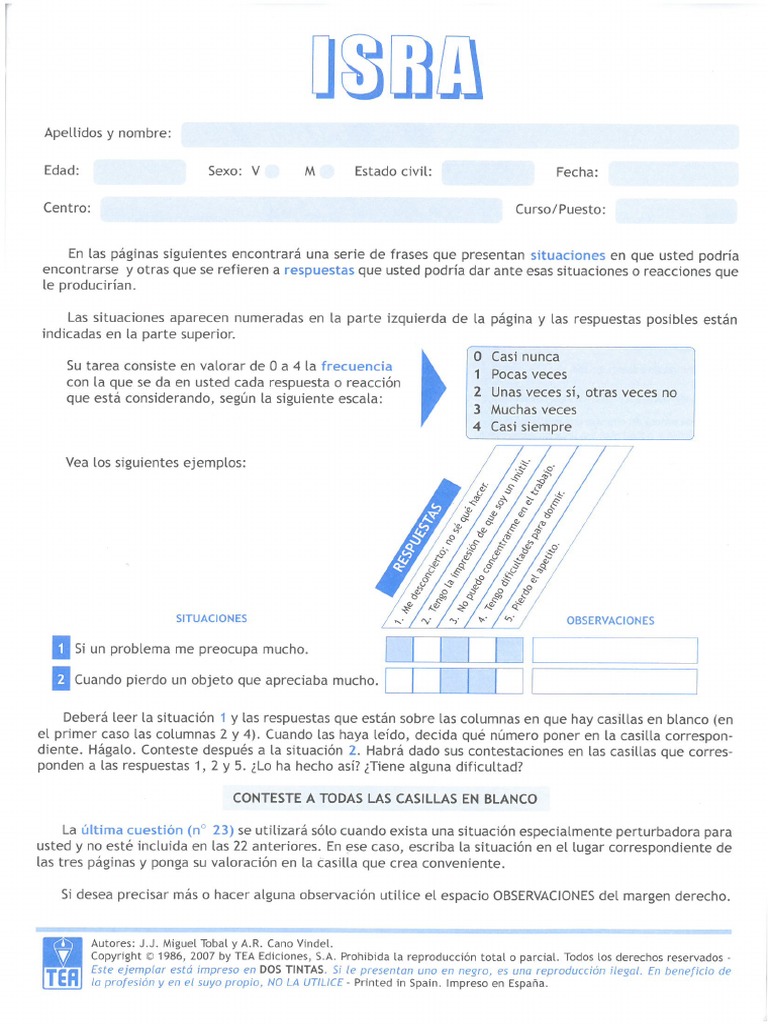 ISRA Inventario | PDF
