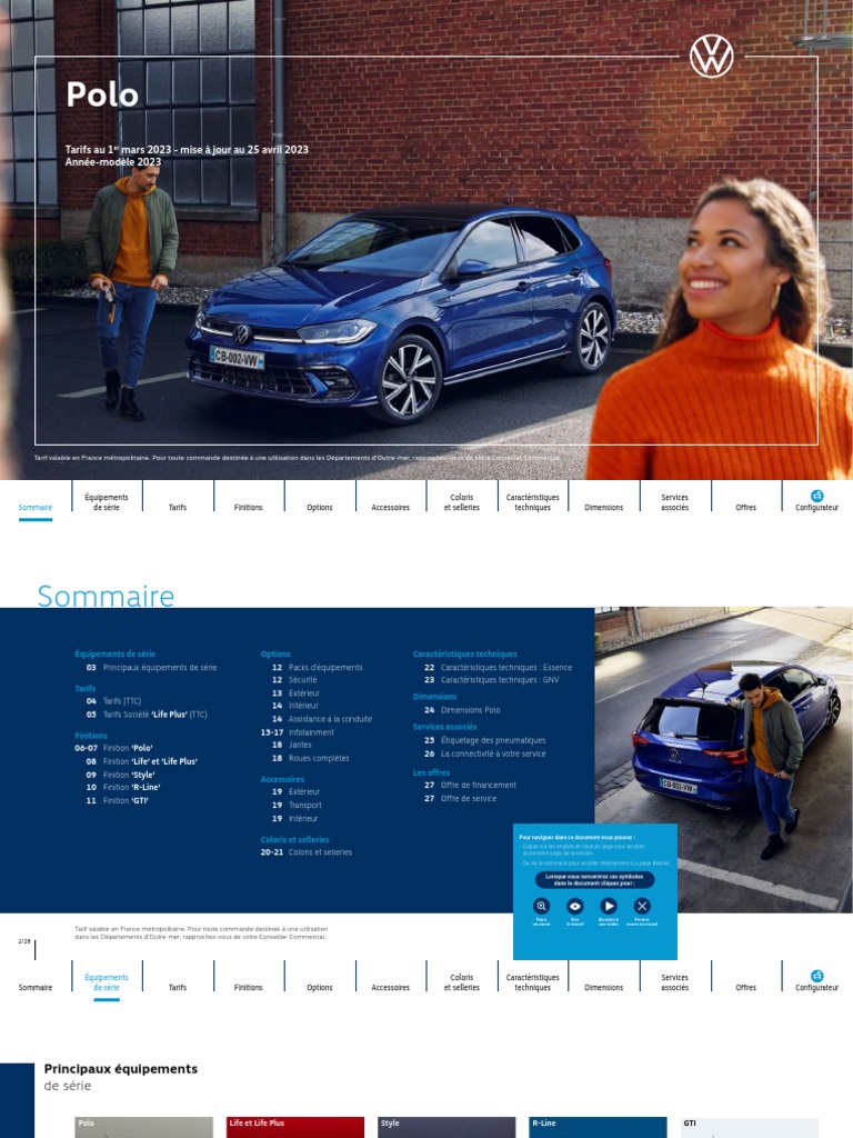Brochure Volkswagen Golf Polo 25 Avril 2023 PDF | PDF