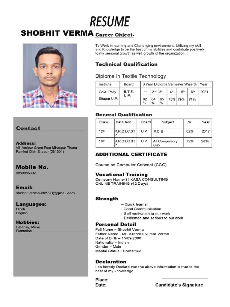 Resume PDF | PDF