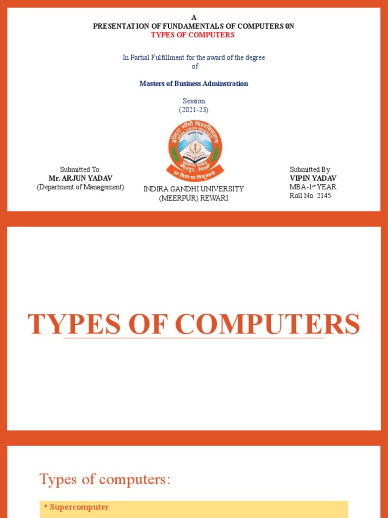 Types of Computers | PDF