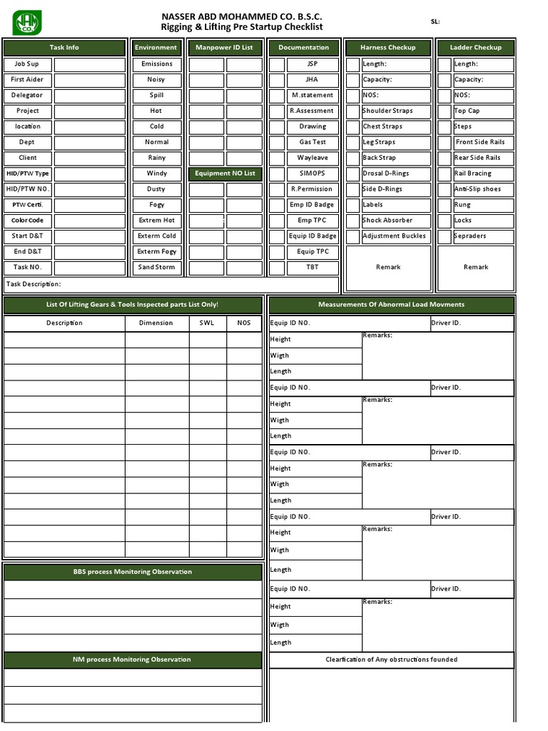 Pre Start Up Checklist 23-03-2023 | PDF
