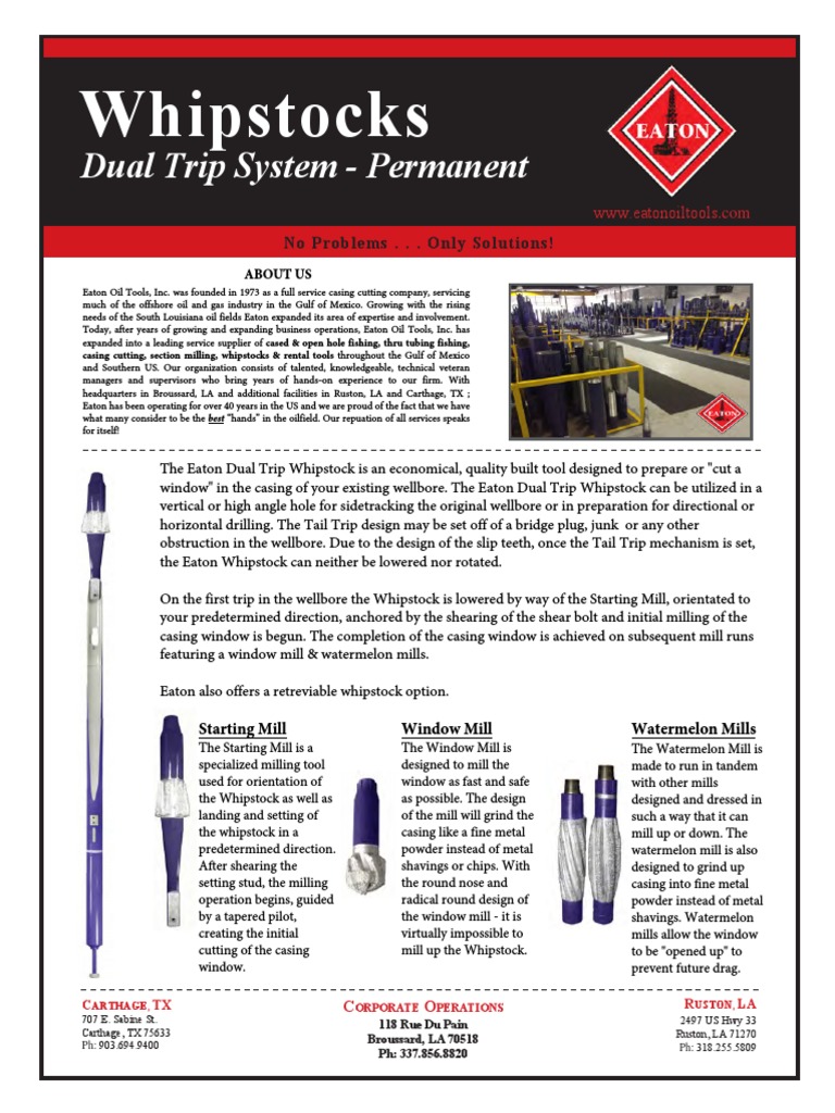 Oilfield Whipstock Solutions | PDF