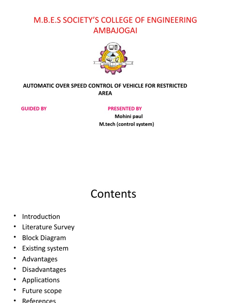 Speed Control | PDF