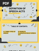 Searle's Classification of Speech Act | PDF | Semiotics | Human Communication