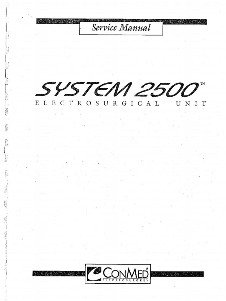 Conmed 2500 Service Manual PDF | PDF