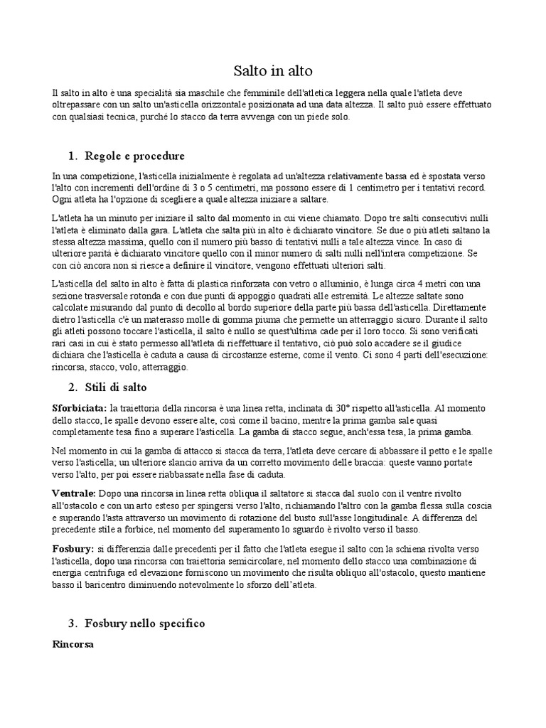 Salto in Alto | PDF