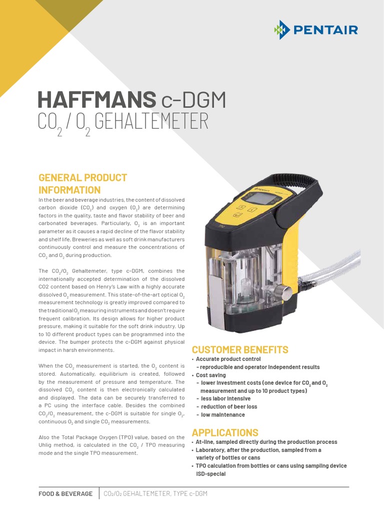 Portable Co2 O2 Tpo Meter C DGM Haffmans Leaflet v2048 en | PDF ...