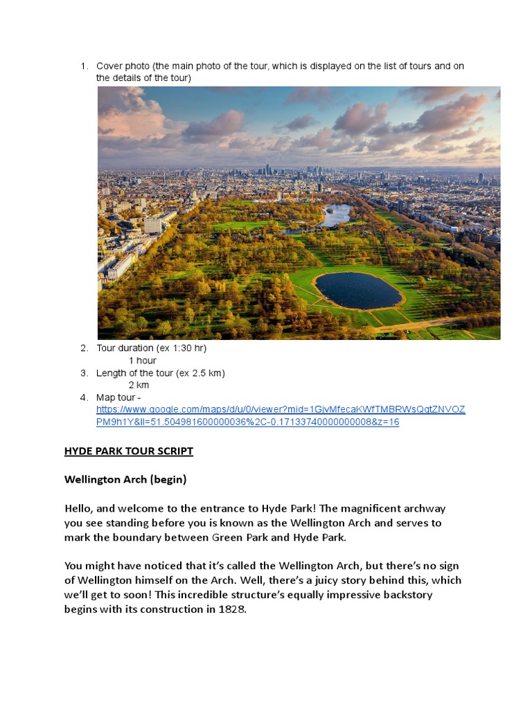 Wellington Arch and Hyde Park Tour | PDF