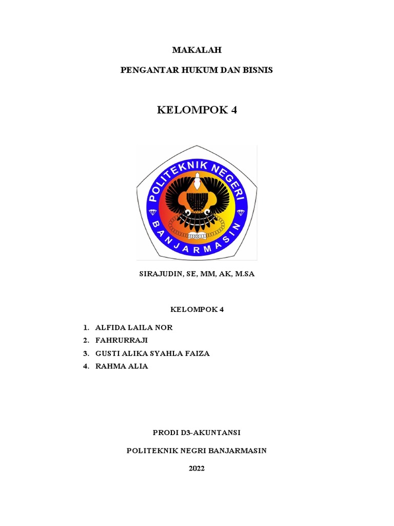 Makalah PH Bisnis Kelompok 4-1 | PDF