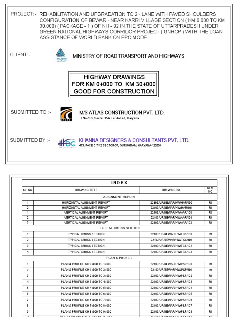 Plan & Profile 0+000 To 30+000 GFC 20.12.2022 PDF | PDF