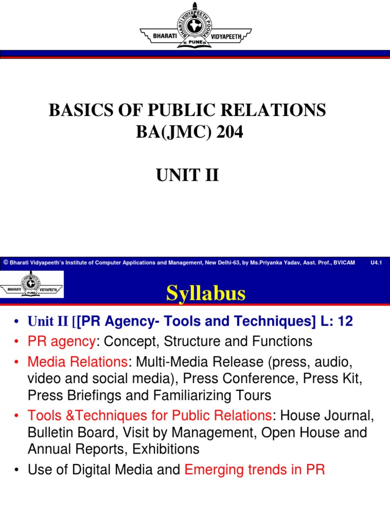 PR - Unit 2 PDF | Download Free PDF | Public Relations | Multimedia