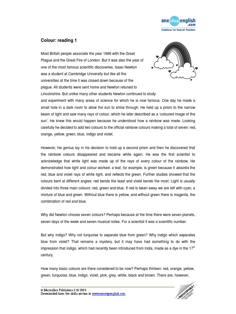 Colour Reading PDF | PDF