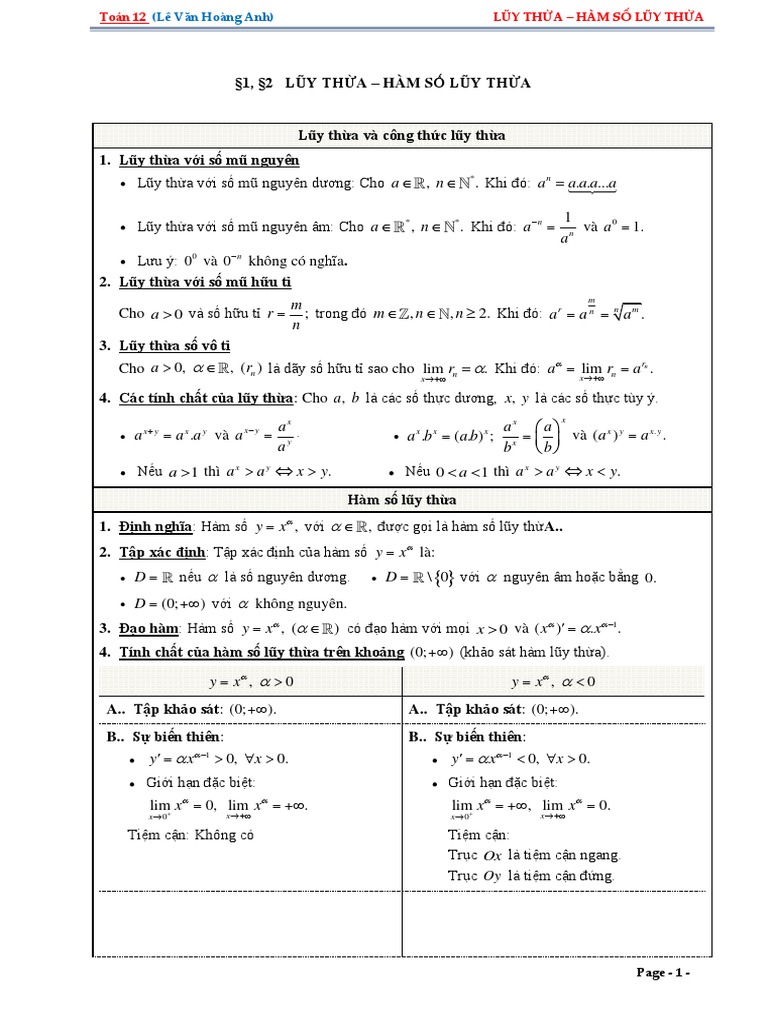 Bai 1-2 Luy Thua PDF | PDF