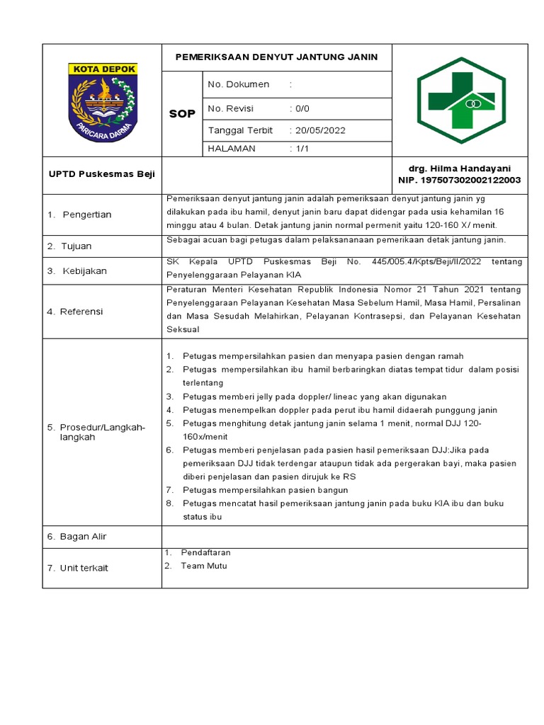 1 Pemeriksaan Detak Jantung Janin | PDF