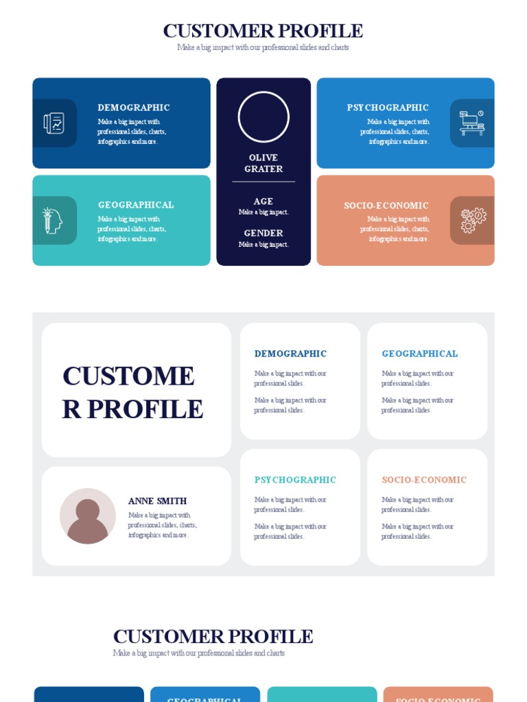 Customer Service Profile Infographic Presentation Blue Variant | PDF
