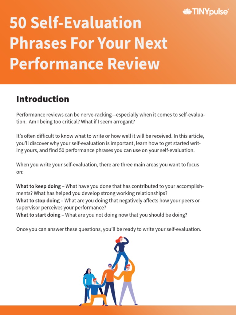 50 Self-Evaluation Phrases For Your Next Performance Review | PDF
