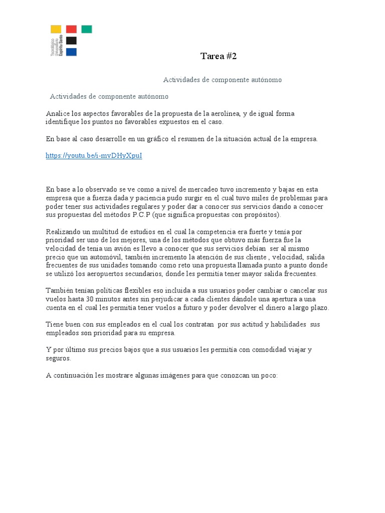 Actividades de componente autónomo unidad 2.docx | PDF