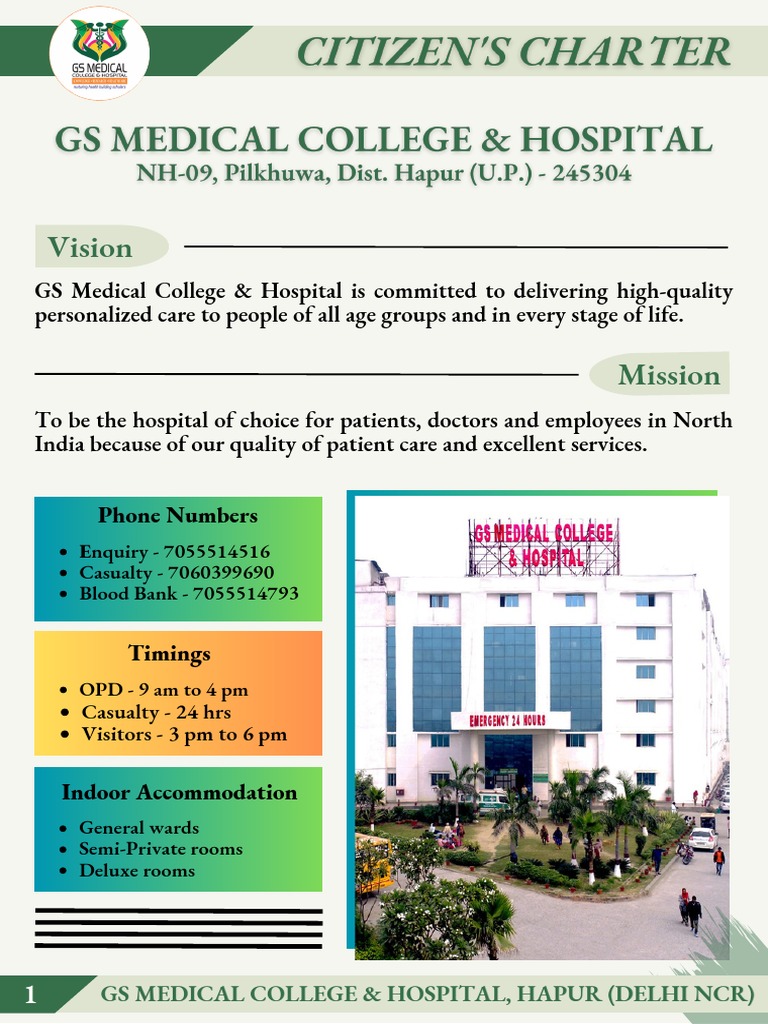 GS Medical College & Hospital Overview | PDF