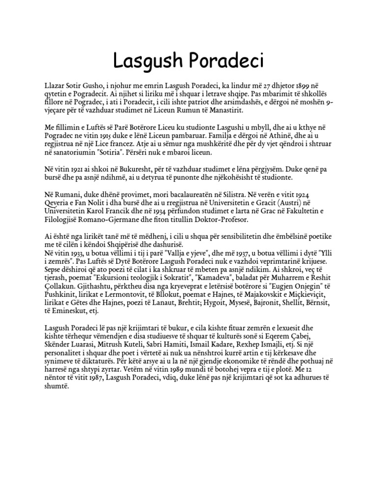 Lasgush Poradeci | PDF