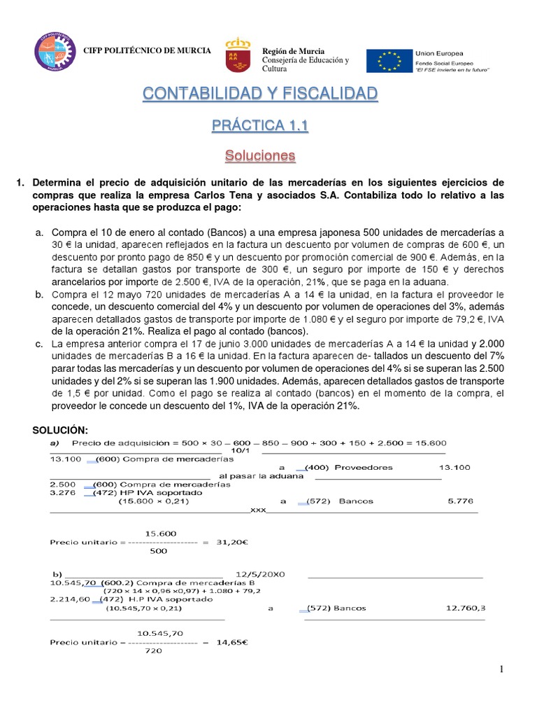 CyF - Práctica 1.1 - Soluciones PDF | PDF