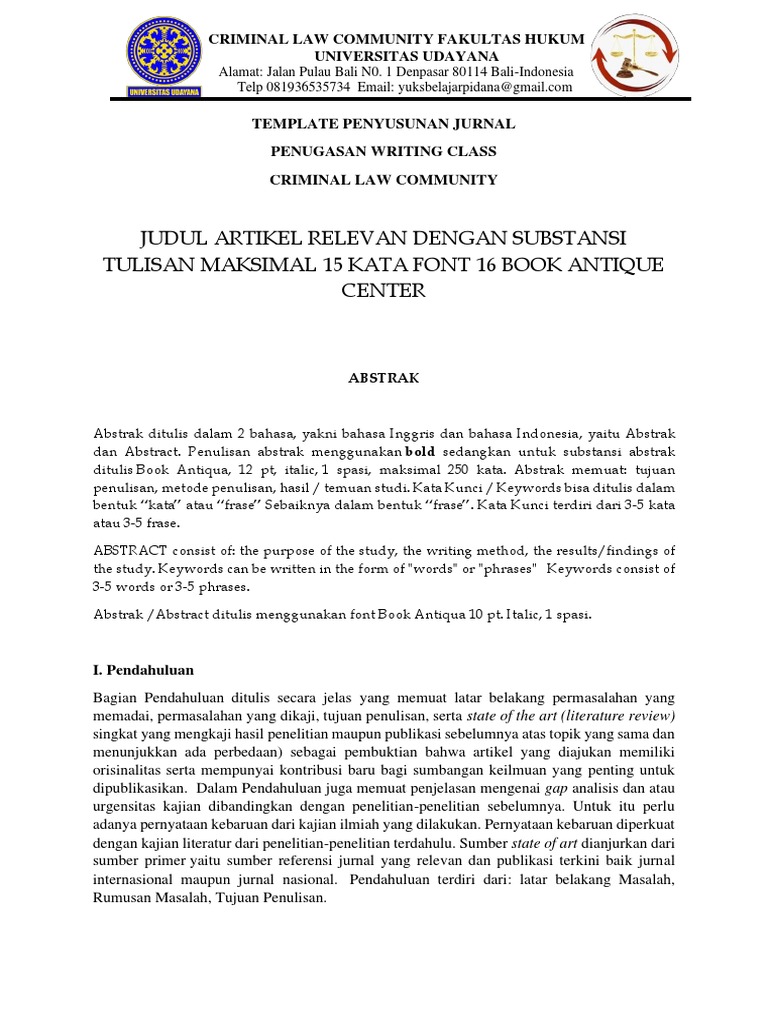 Template Penyusunan Jurnal Pdf