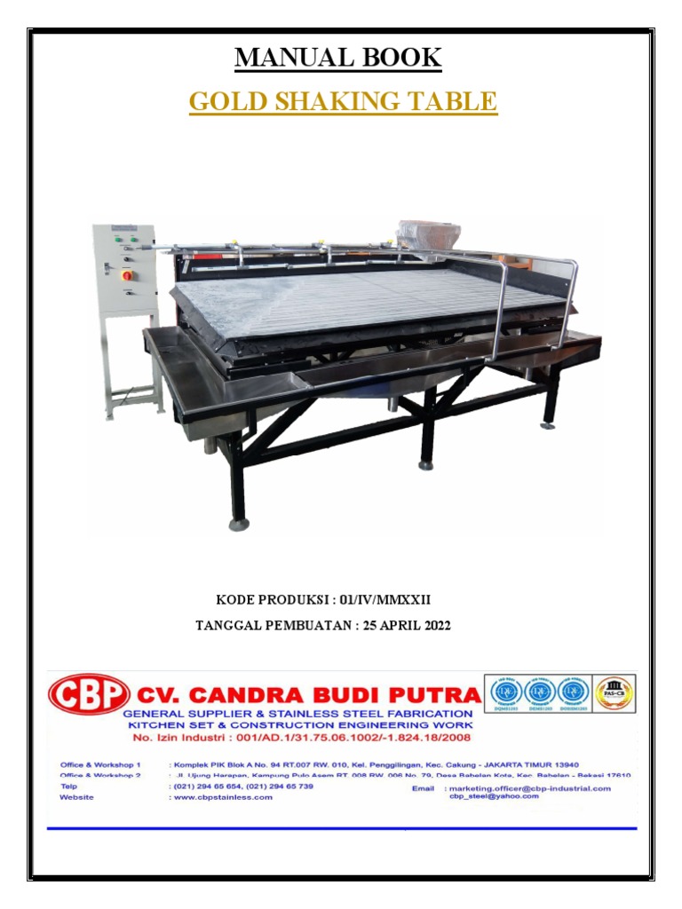 MB Gold Shaking Table 01 | PDF