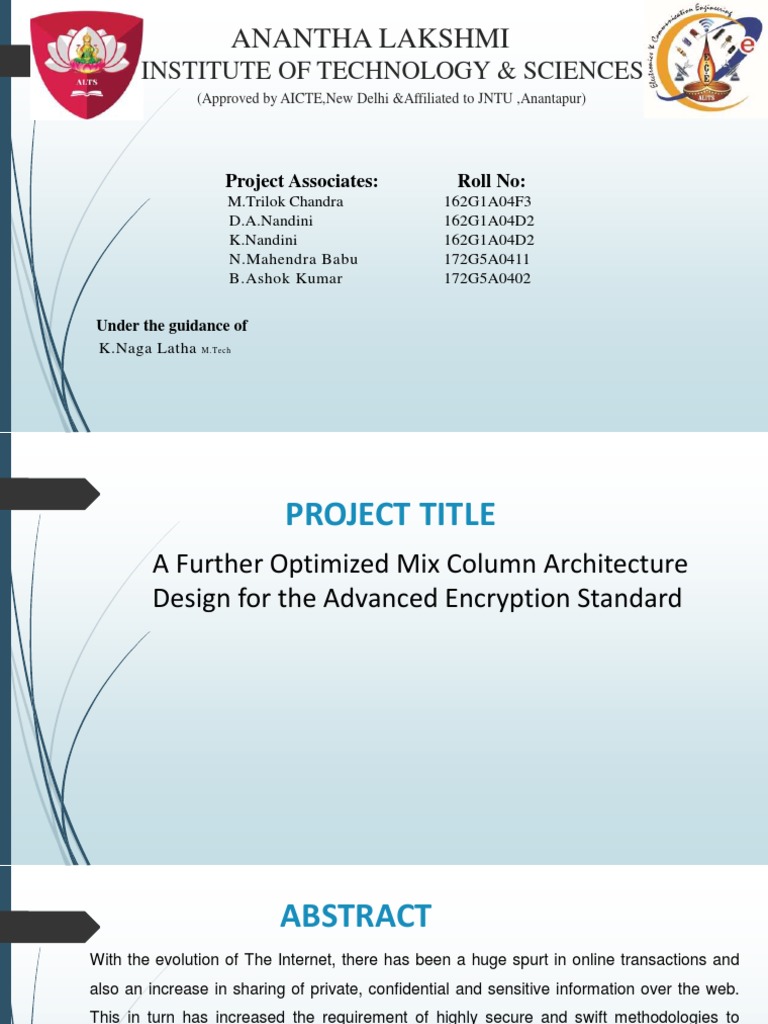 Optimized AES Design for Enhanced Security | PDF