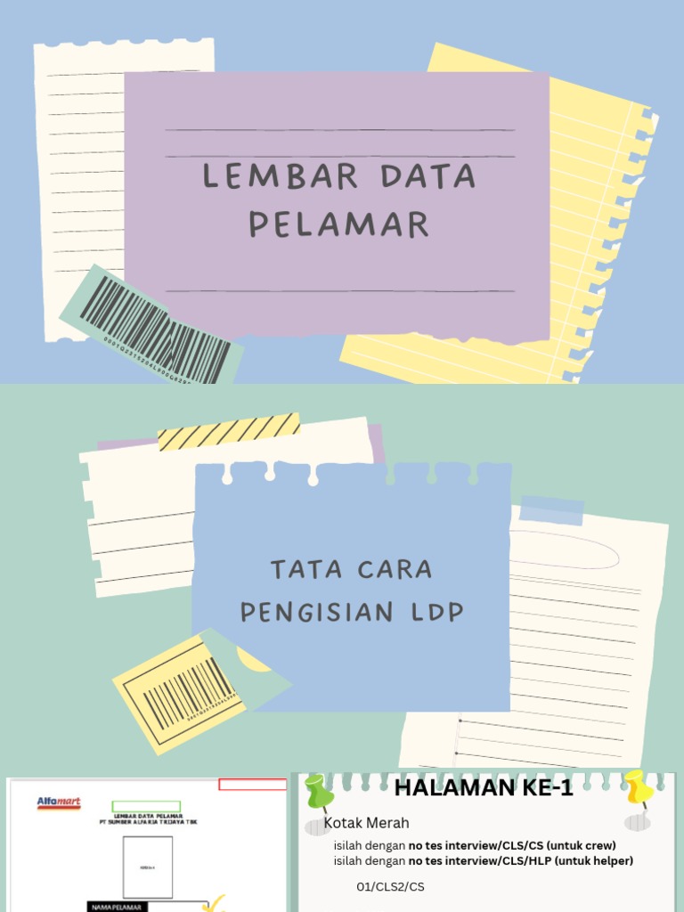 Panduan Pengisian Lembar Data Pelamar | PDF