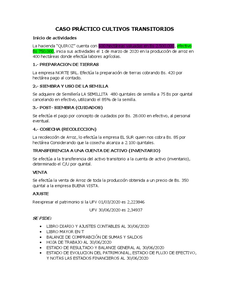 Caso PR - Ctico Arroz | PDF