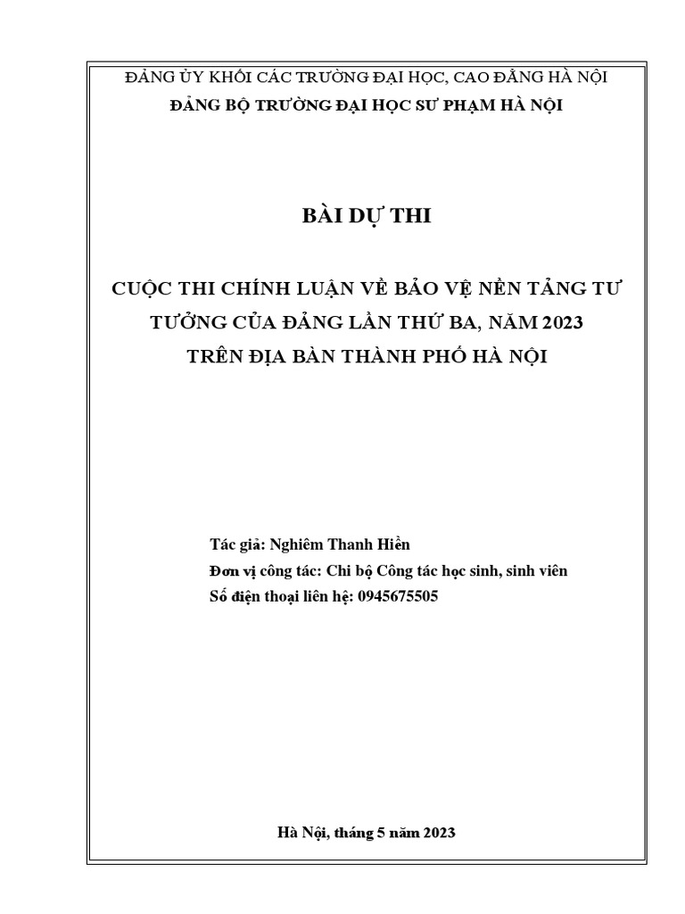 Bia Bai Du Thi PDF | PDF