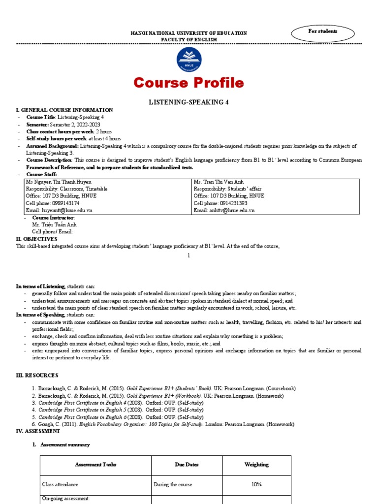 HP4 Ghép - Nghe Nói - 2022-2023 - SV | PDF