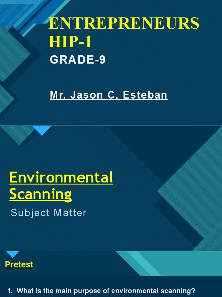 Environmental-Scanning.pptx | PDF | Business | Economies