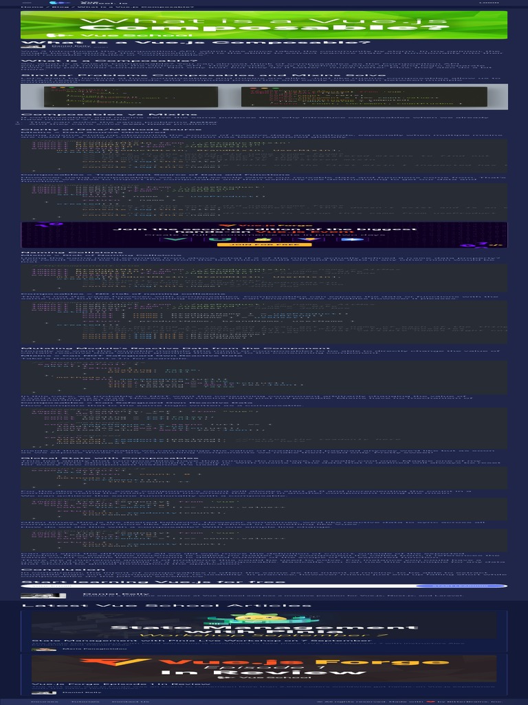 What Is A Vue - Js Composable - Vue School Blog 2 PDF | PDF