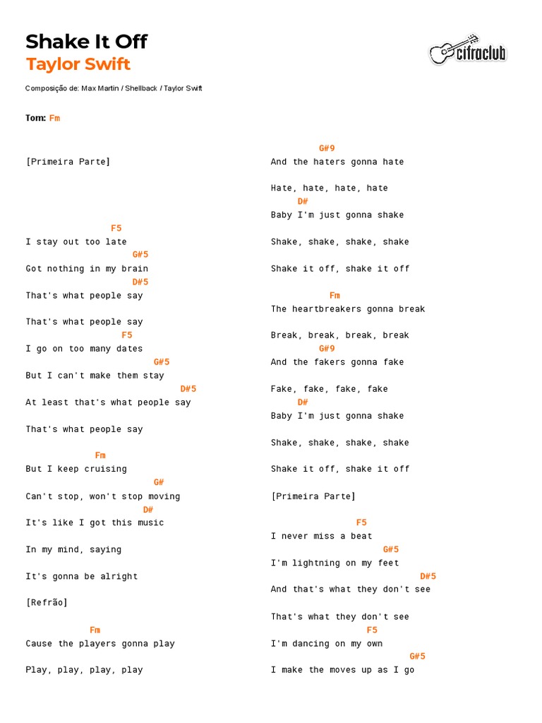 Cifra Club - Taylor Swift - Shake It Off.pdf | PDF