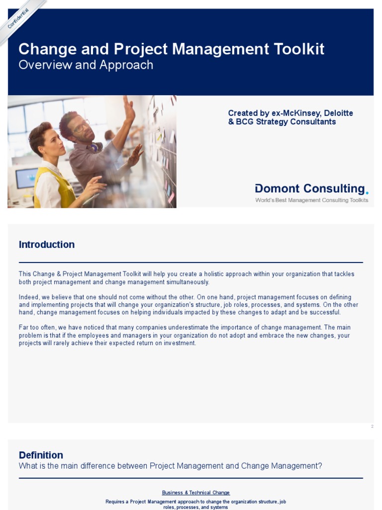 Change and Project Management Toolkit - Overview and Approach | PDF