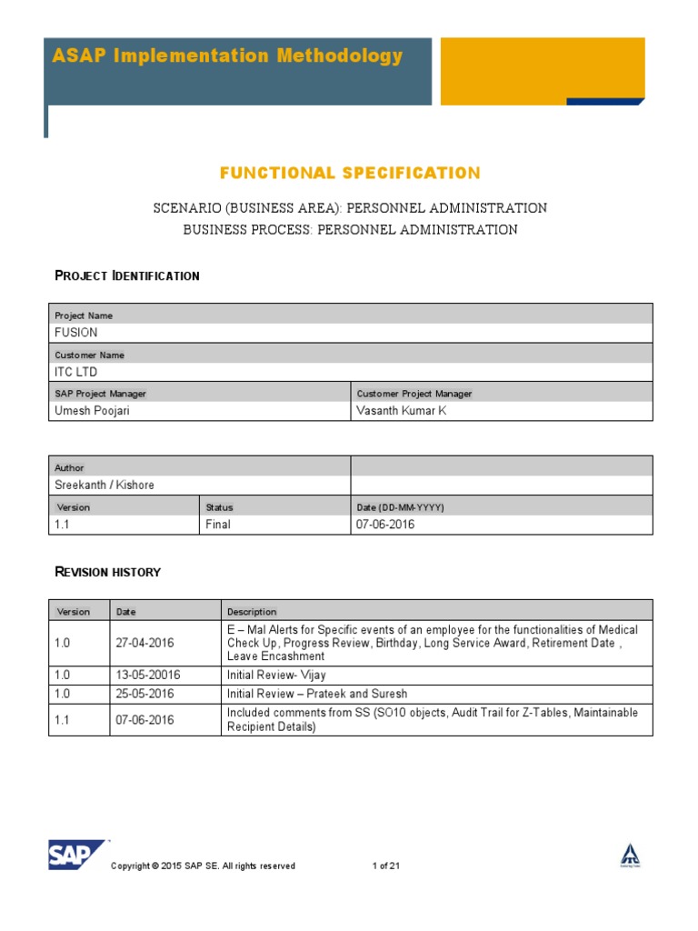 FUSION - FS - Personnel Admin - E - HR1 - 005 - E-Mail Notification ...