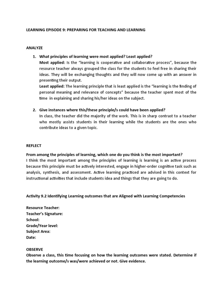 FS1 Ep9 | PDF | Learning | Teachers