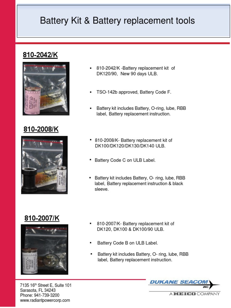 6B Battery Replacement Kits Tools | PDF