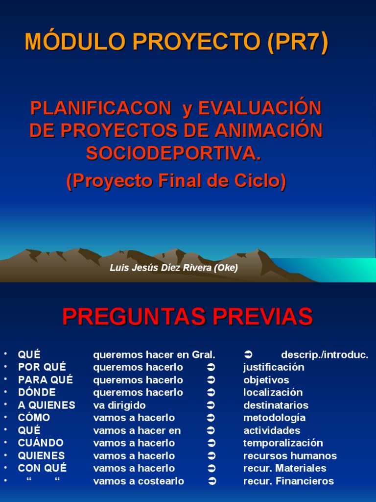 PR7 Planificación y Evaluación de Proyectos. Proyecto Final Ciclo | PDF