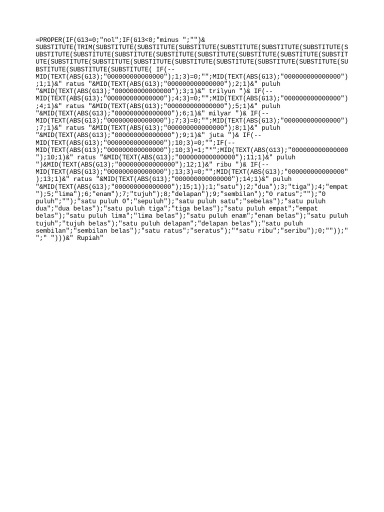 Rumus Terbilang | PDF