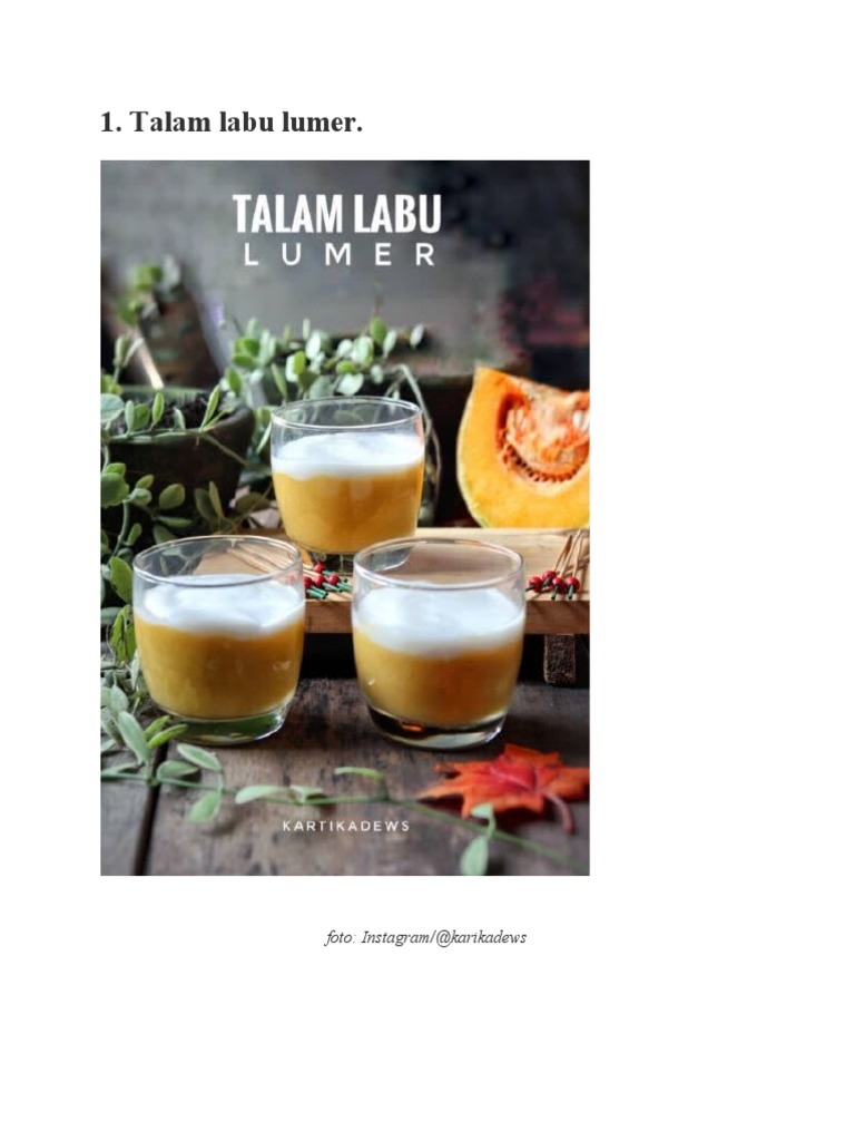 Olahan Labu Siam | PDF