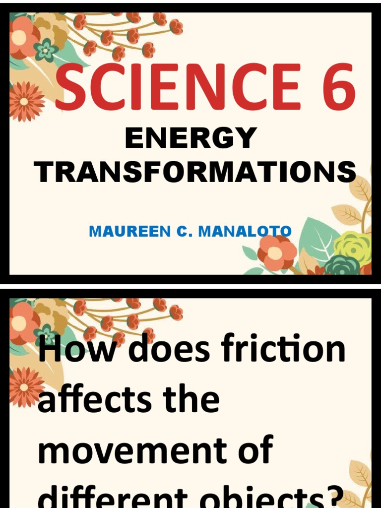 Science 6 Q3Week4 Energy Transformation | PDF