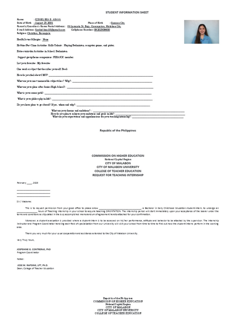 STUDENT-ACTIVITY-SHEET-1.docx | PDF | Job Interview | Teachers