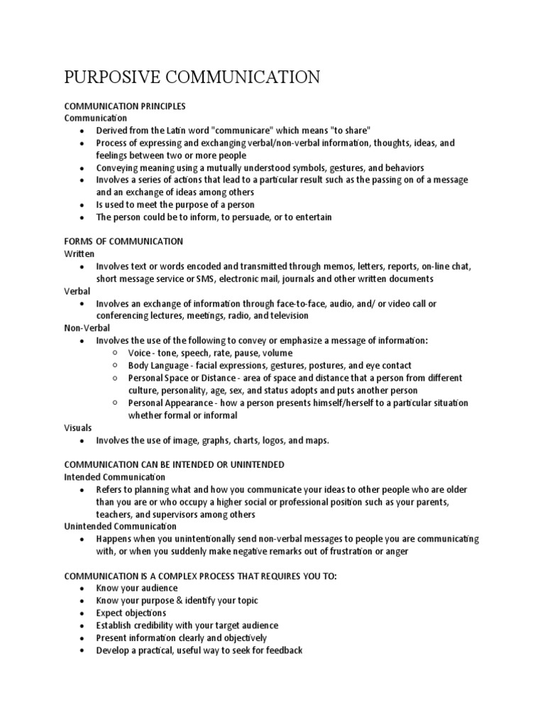 Purposive Communication | PDF