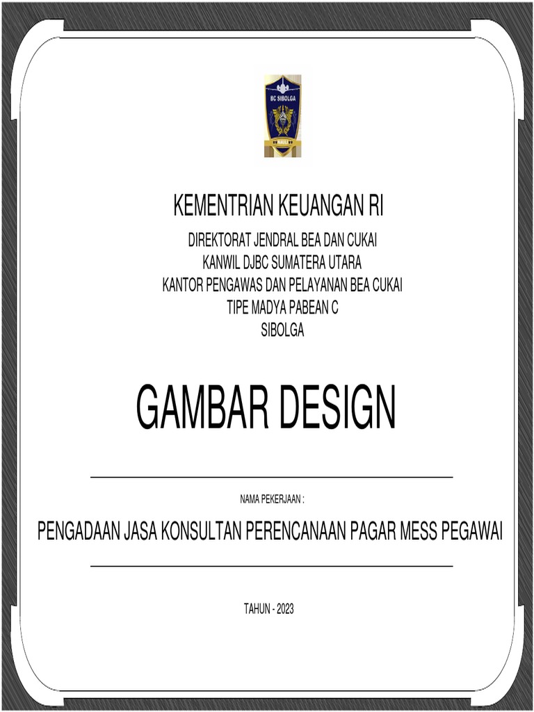 Gambar DED Pagar Mess BC PDF | PDF