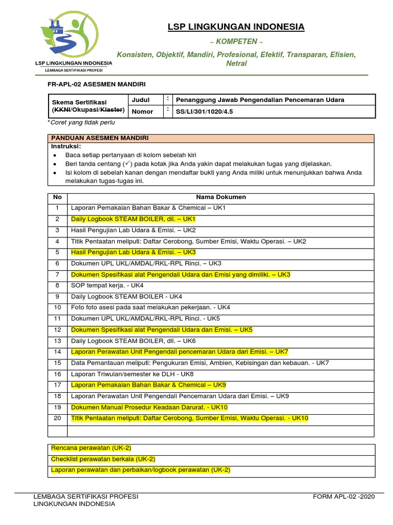 FR-APL.02 - 4.5. PPPU - (Nama Asesi) PDF | PDF