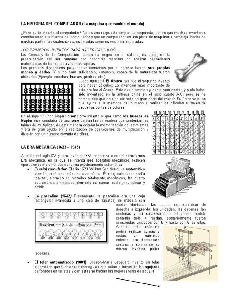 La Historia Del Computador | PDF