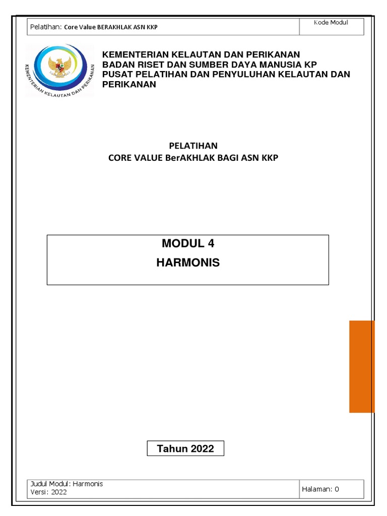 Modul Harmonis untuk ASN KKP | PDF