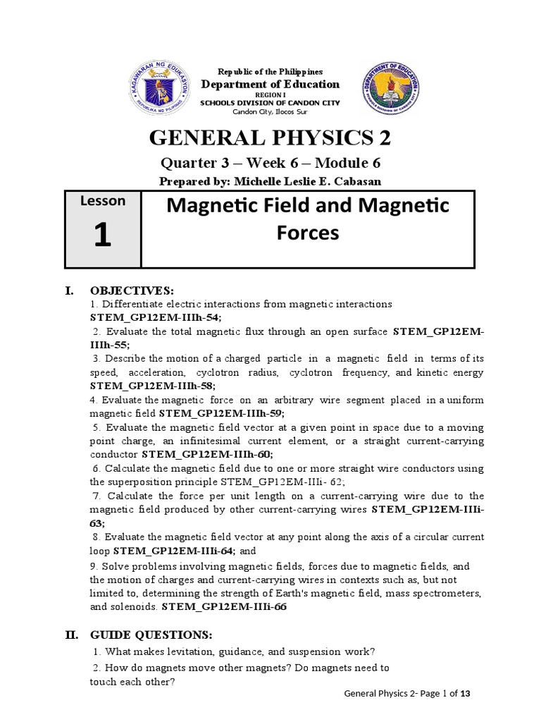 Gen.-Physics-2 MODULE6 WEEK6 | PDF