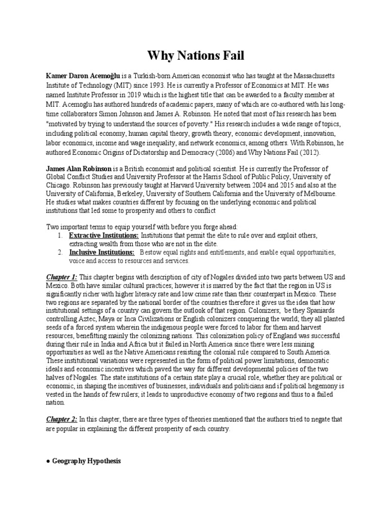 Why Nations Fail' | PDF